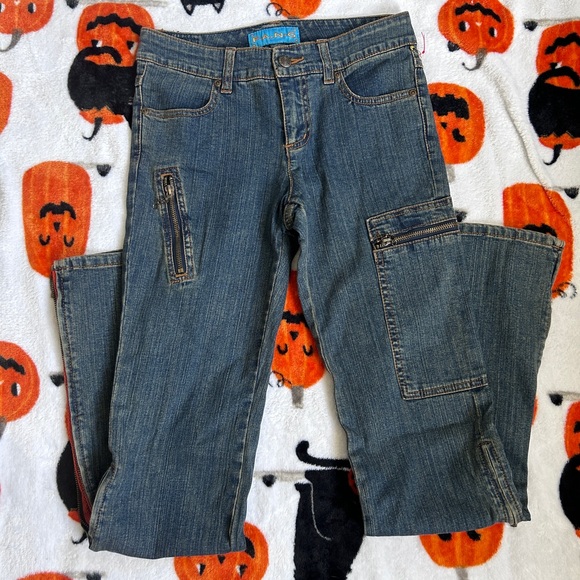 FANG | Jeans | Vintage Y2k 200s Low Rise Denim Flared Detailed Jeans ...